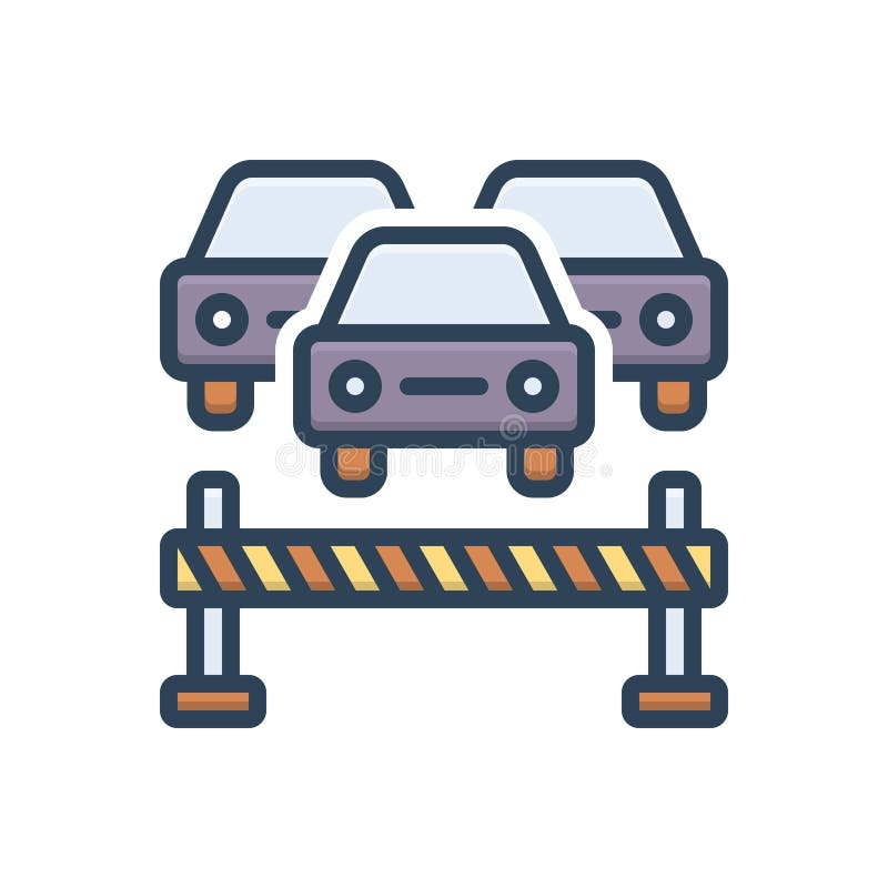 Color Illustration Icon for Block, Stop and Traffic Stock Vector ...