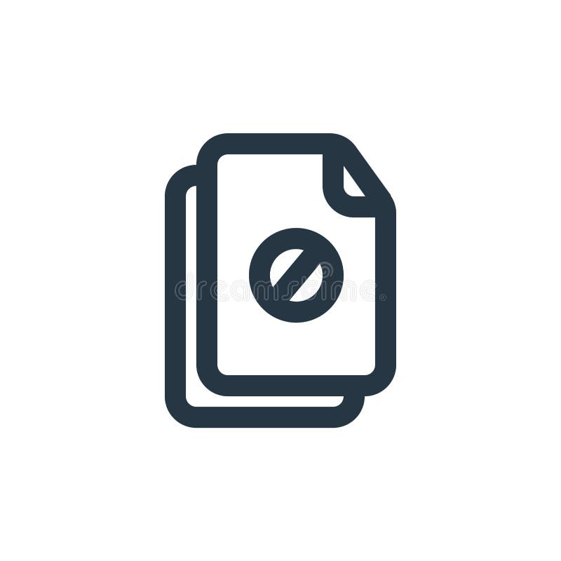 Block Icon Vector from File and Folder Concept. Thin Line Illustration ...