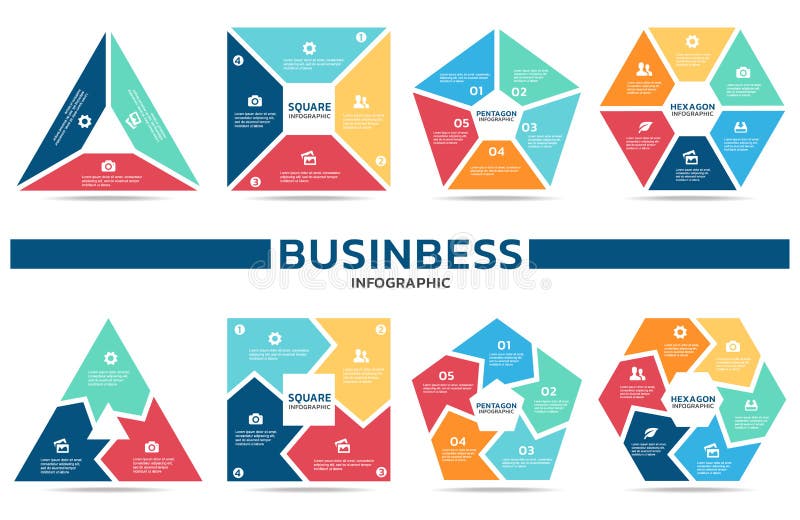 Block Infographic for Business (part Three , Part Four, Part Five and ...