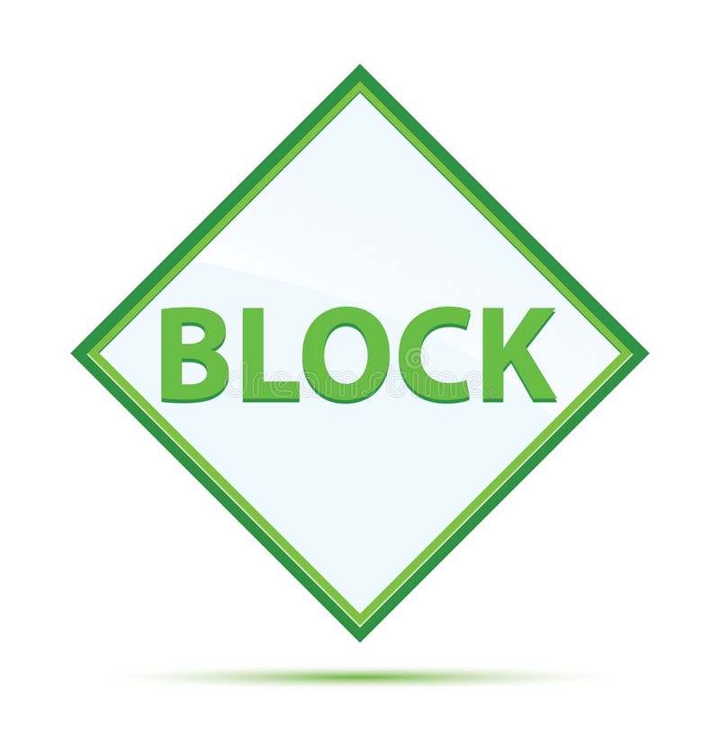 Block Modern Abstract Green Diamond Button Stock Illustration ...