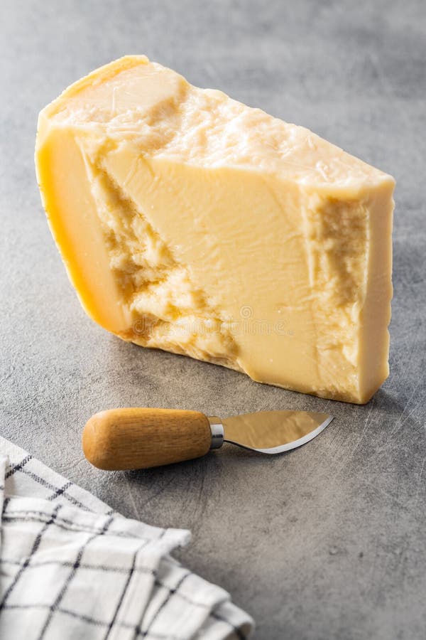 Block of Italian Parmesan Cheese Stock Photo - Image of parmesan ...