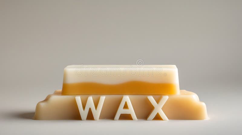 Layered Wax Block Structure with Distinct Typography and Texture ...