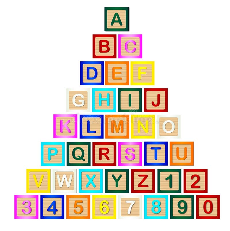 Block Letter Pyramid stock vector. Illustration of vector - 66553272