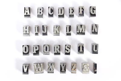 Block letters stock image. Image of offset, metal, newspaper - 3202385