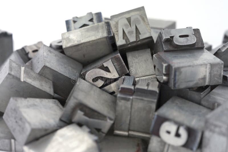 Movable type stock photo. Image of newspaper, printer - 1545748