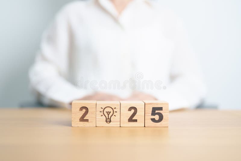 2025 Block with Lightbulb. Business Idea, Creative, Thinking ...