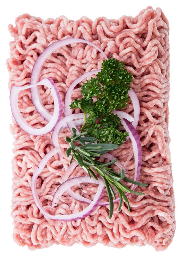 Block of Minced Meat on White Stock Image - Image of pork, detail: 28492727