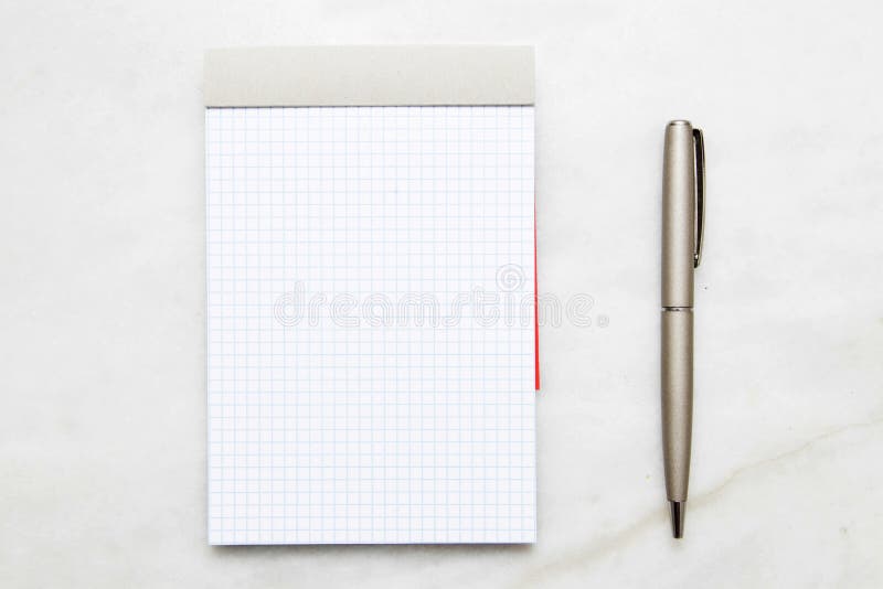 Block of Notes on the Desktop with the Pen Stock Photo - Image of ...