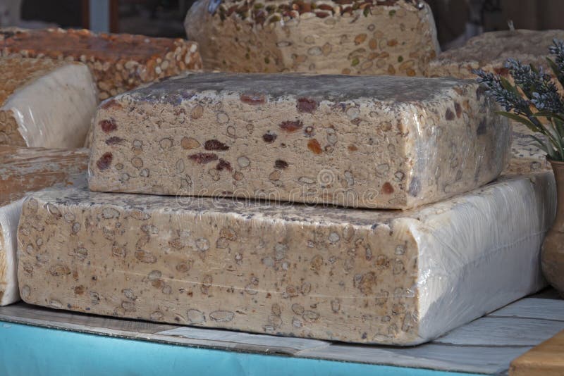 Nougat for Sale in a Market Stock Image - Image of candy, montélimar ...