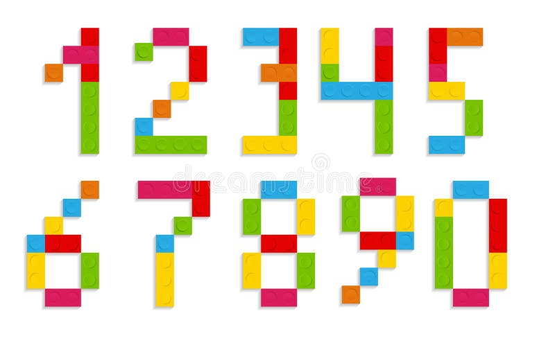 Block-Nummer-Zeichen-Vektor-Illustration Vektor Abbildung ...