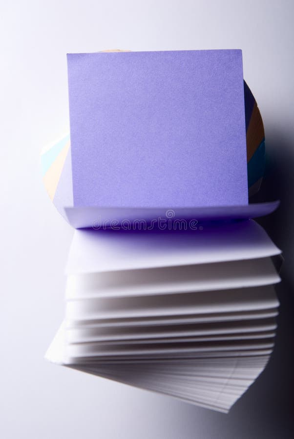Block of Paper for Notes with a Clean Open-purple Leaves Stock Image ...