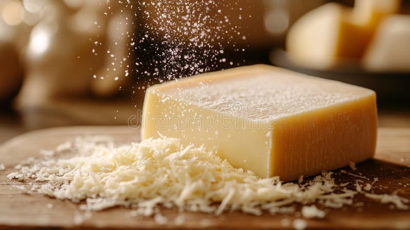 Block Parmesan Cheese Being Grated Board Stock Photos - Free & Royalty ...