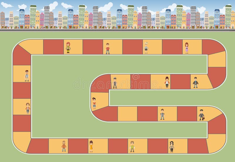 Board Game Cartoon City Stock Illustrations – 388 Board Game Cartoon ...