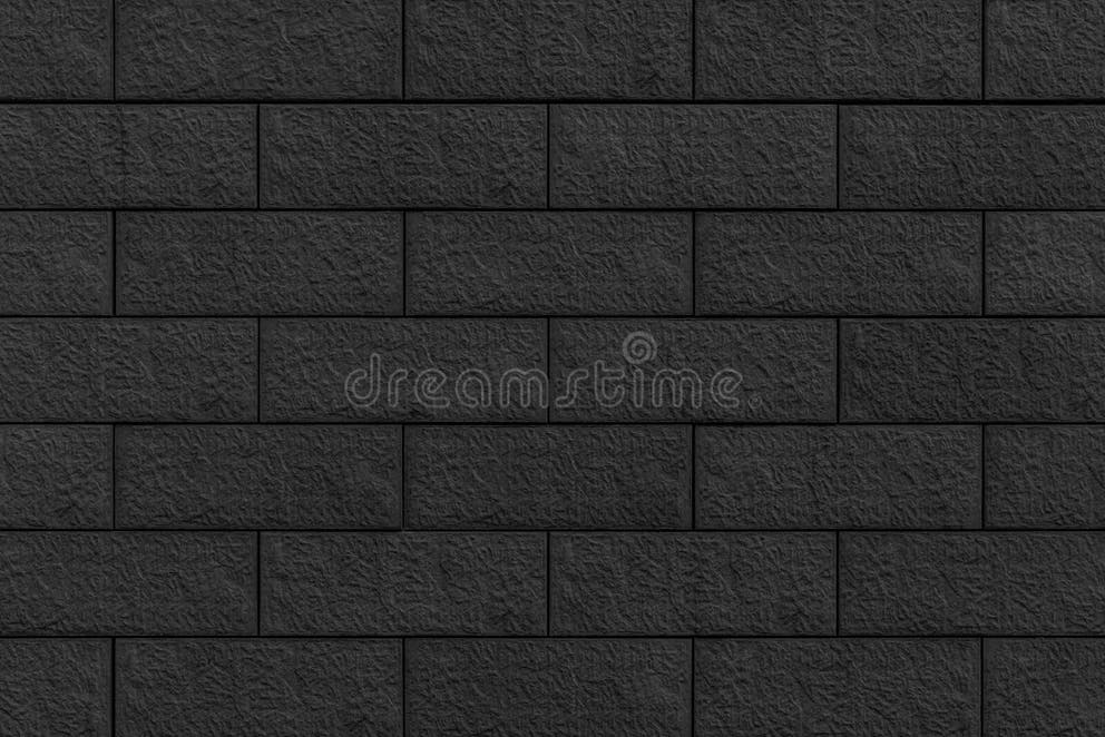 Block Pattern of Black Stone Cladding Wall Tile Texture and Seamless ...