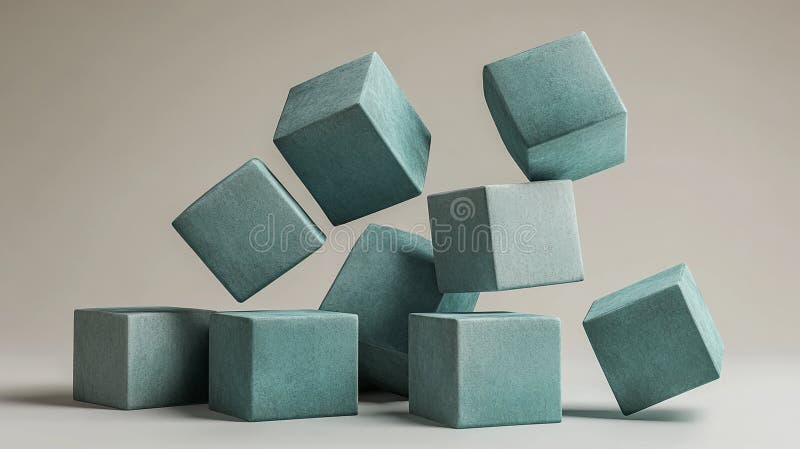 Block Pattern with 3D Design Stock Photo - Image of background, design ...