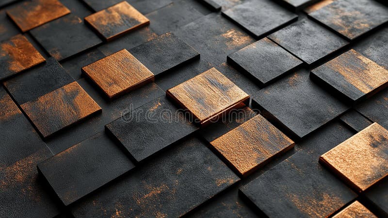 Block Pattern with 3D Design Stock Image - Image of line, connect ...