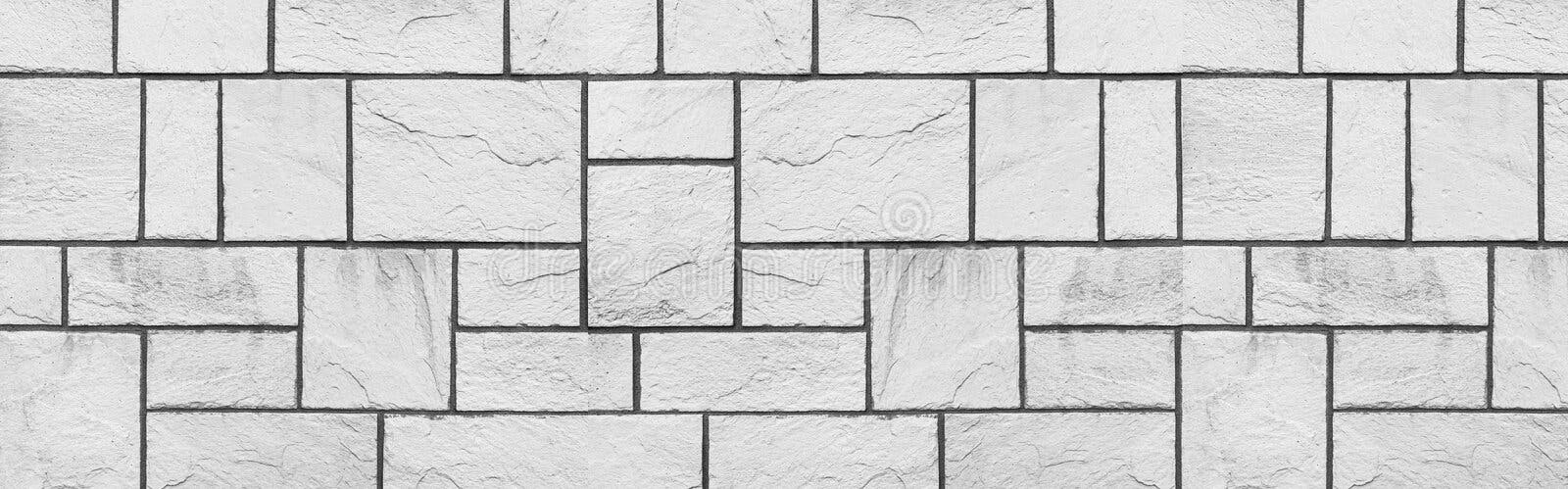 Block Pattern of White Stone Cladding Wall Tile Texture Stock Photo ...