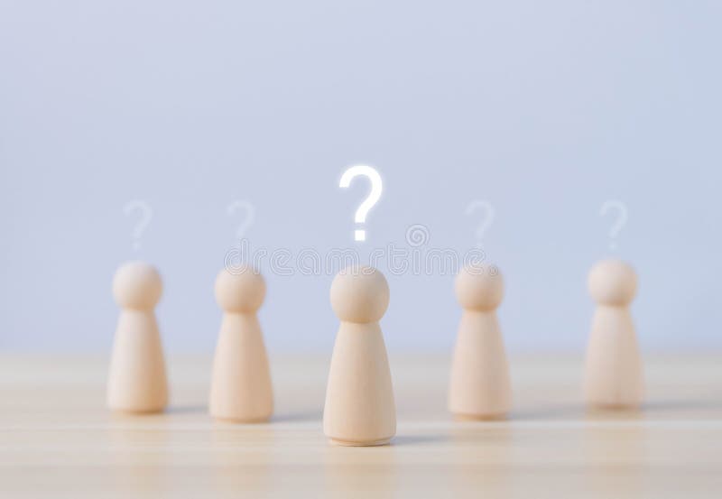 Block People Showing Question Mark Icon Concept of Choice Stock Photo ...