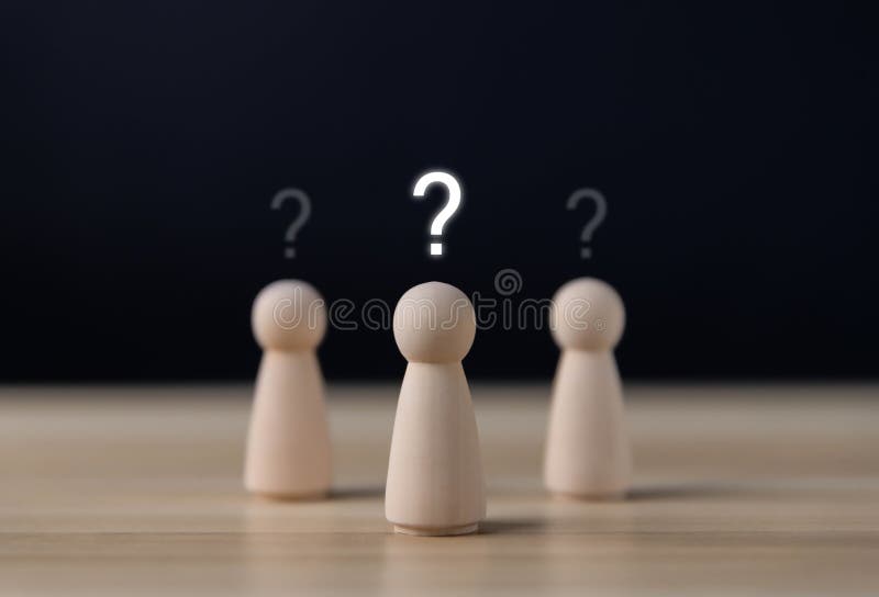 Block People Showing Question Mark Icon Concept of Choice Stock Photo ...