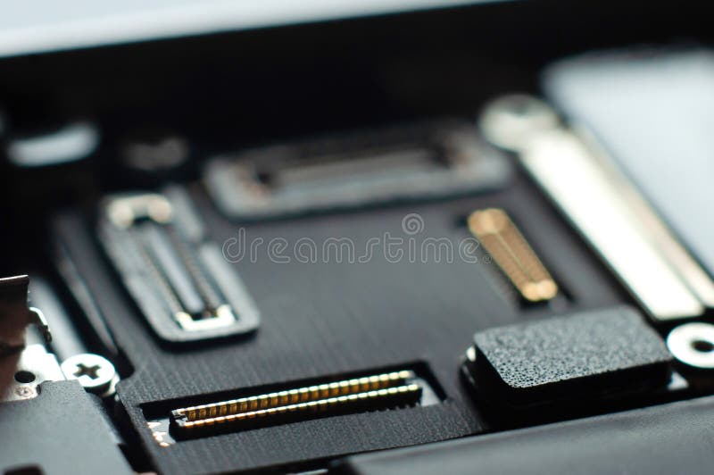 Block on the Phone Motherboard for Connecting a Flat Connector Stock ...