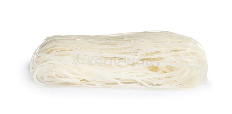 Block of Raw Rice Noodles Isolated Stock Image - Image of culinary ...
