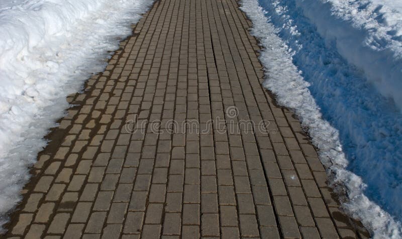 Block road in winter stock image. Image of road, texture - 13302085