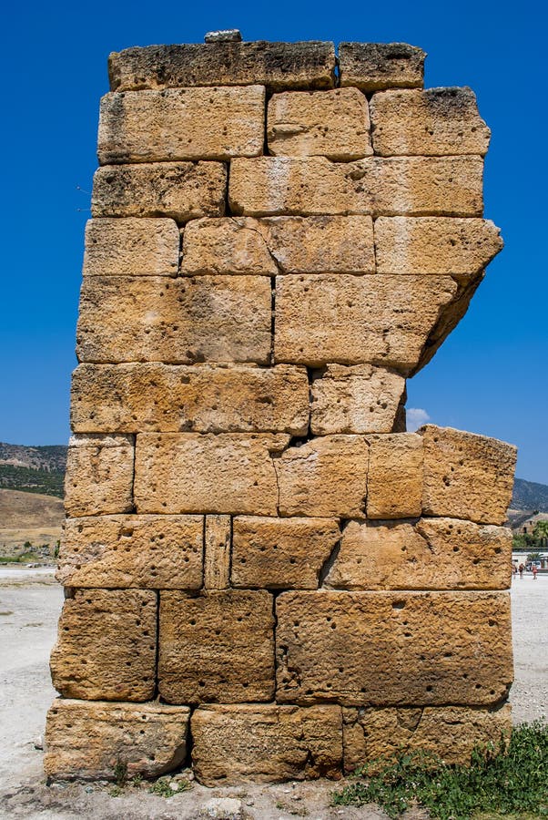 Block of Ruins from Pamukkale , Turkey Stock Image - Image of pool ...