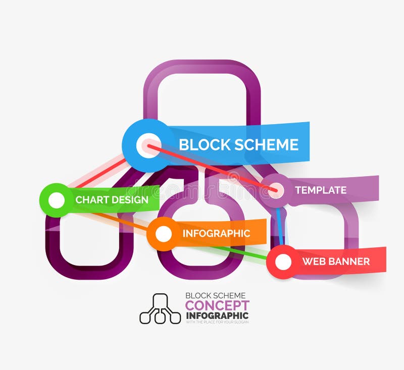 Block Scheme Infographic Tag Cloud Stock Vector - Illustration of ...