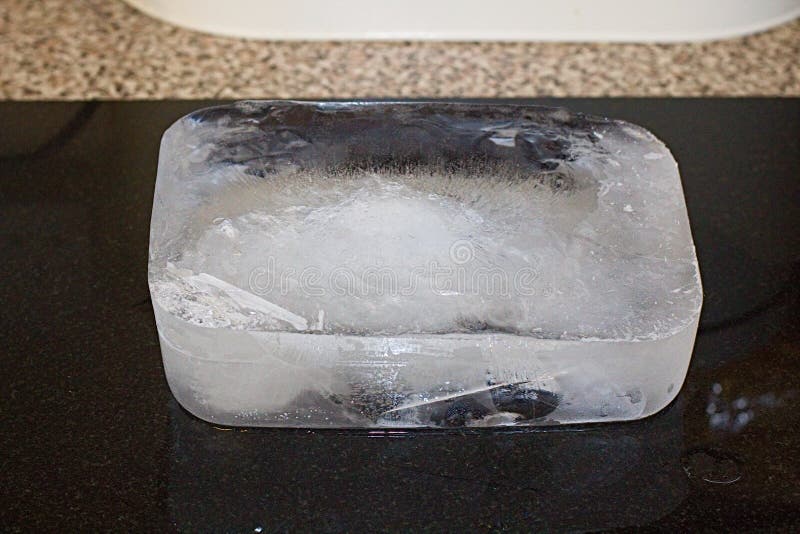 Block of Solid Ice stock image. Image of food, freezing - 169442443
