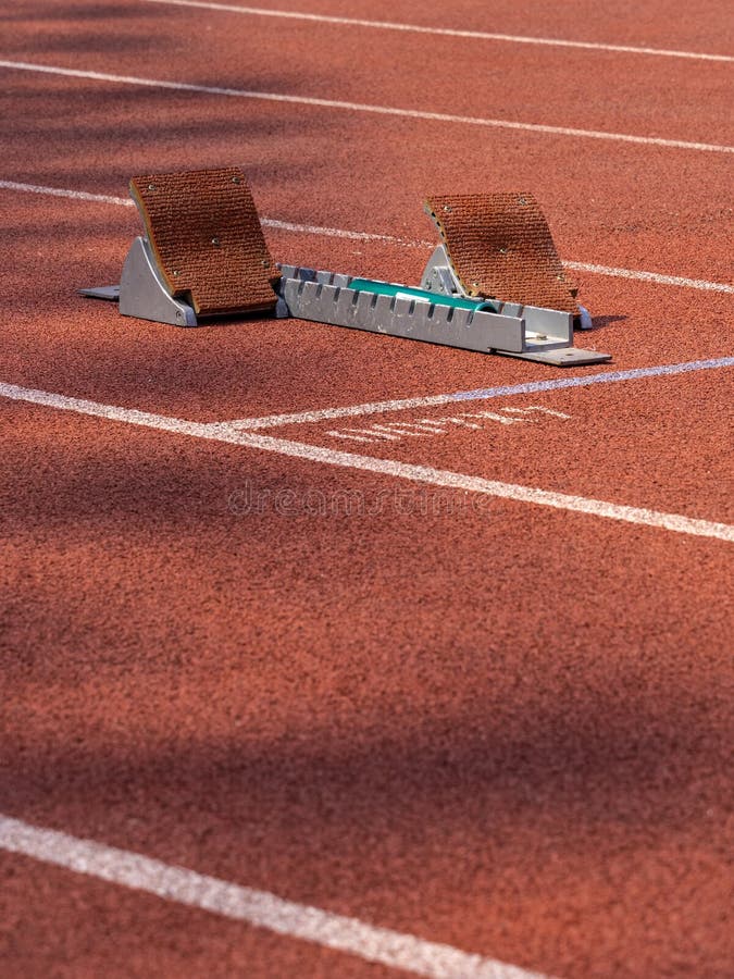 Running Track In Finish Position Stock Image - Image of healthy ...