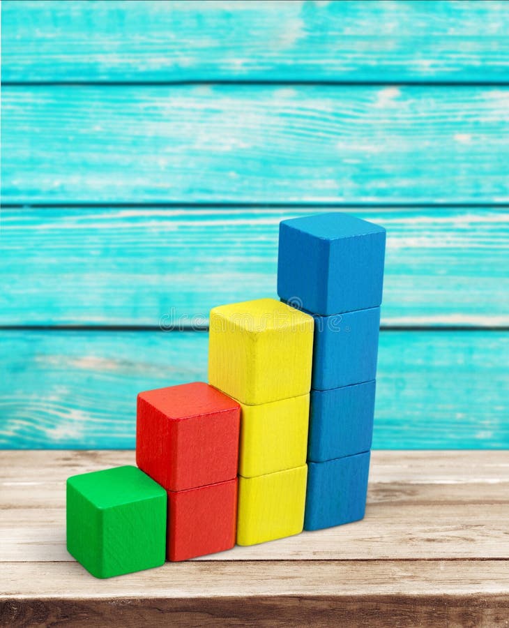 Block stock photo. Image of progress, cube, stack, five - 114564010