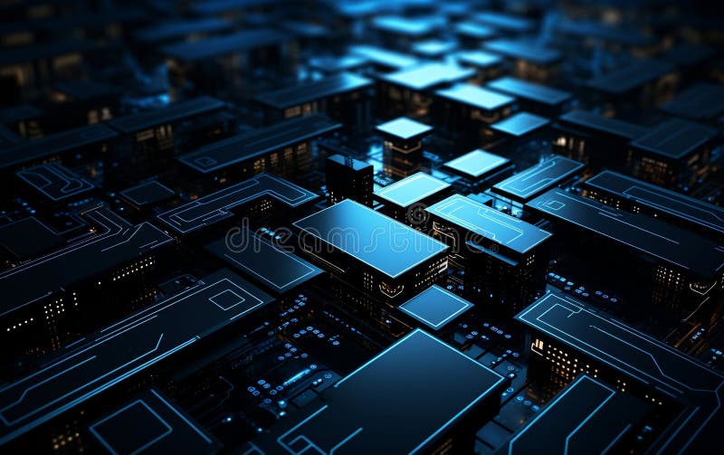 Block Technology Futuristic Background Stock Illustration ...