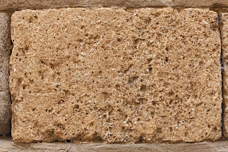 Block of Tuff on Wall of Medieval Palace Stock Photo - Image of pattern ...