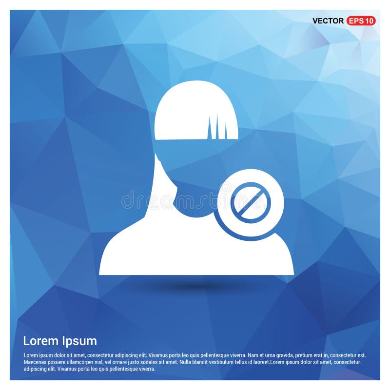 Block user icon stock vector. Illustration of prohibited - 132437755