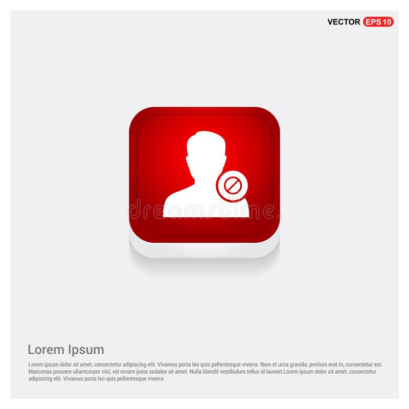 Block user icon stock vector. Illustration of member - 132453121