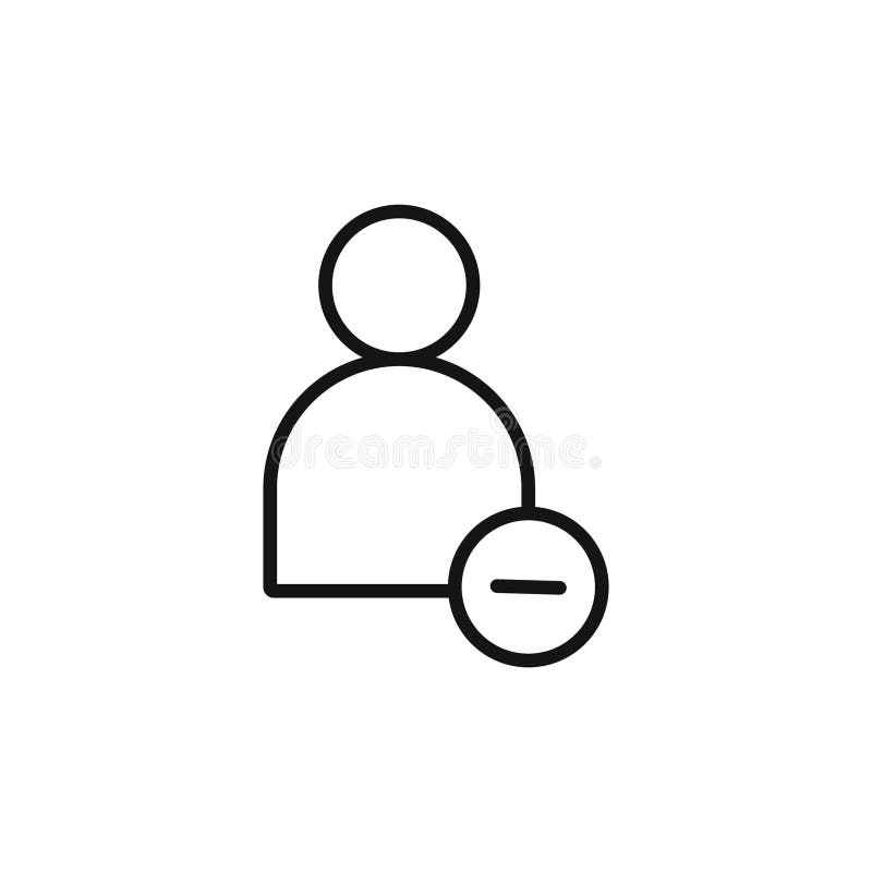 Block User Logo Sign Vector Outline Stock Vector - Illustration of ...