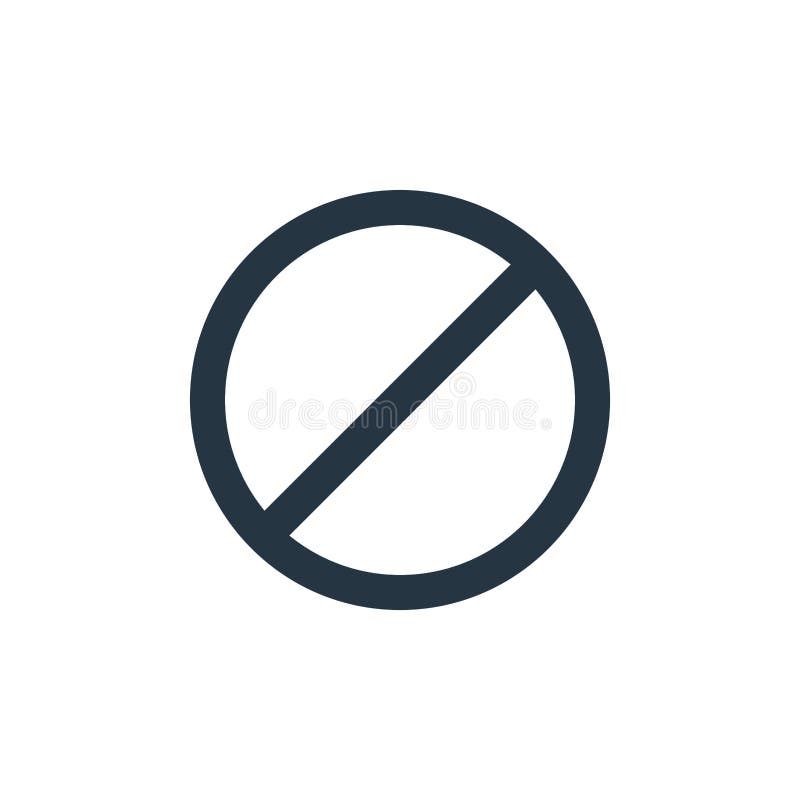 Block Vector Icon Isolated on White Background. Outline, Thin Line ...