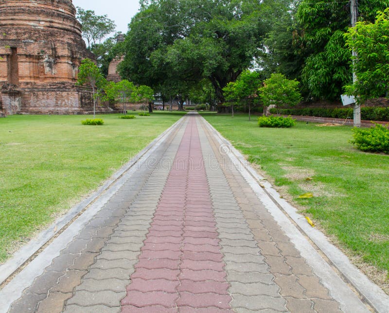 Block walkway stock image. Image of longway, footpath - 85611411
