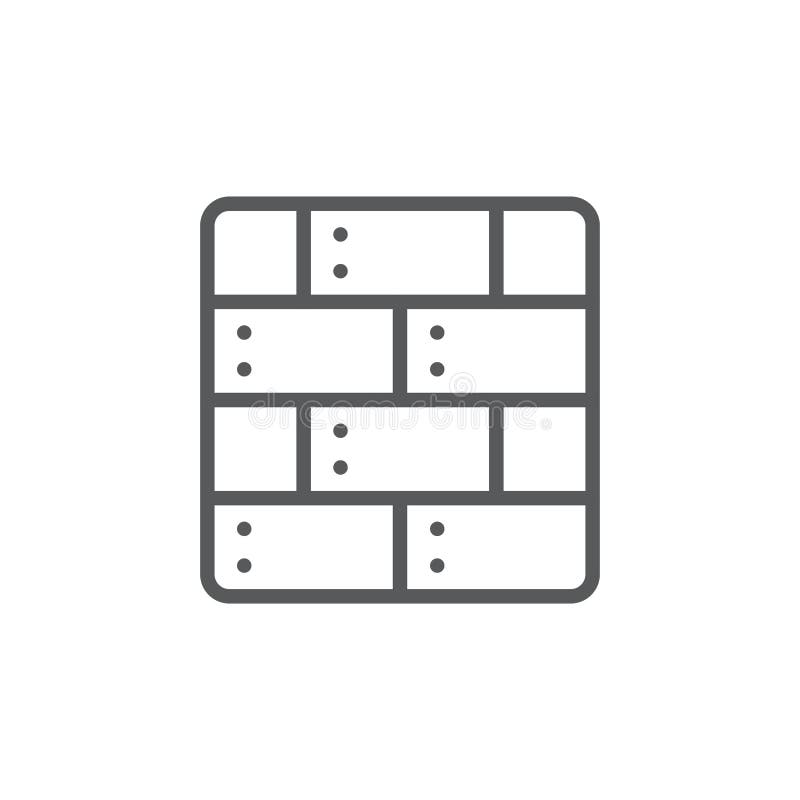 Block Wall Vector Icon Symbol Isolated on White Background Stock Vector ...