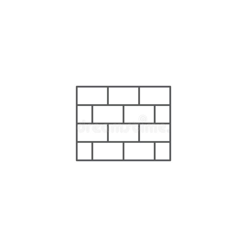 Block Wall Vector Icon Symbol Isolated on White Background Stock Vector ...