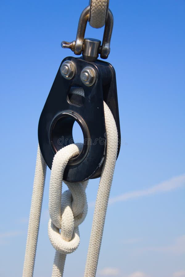 Block and Tackle with Rope stock image. Image of rope - 15220807