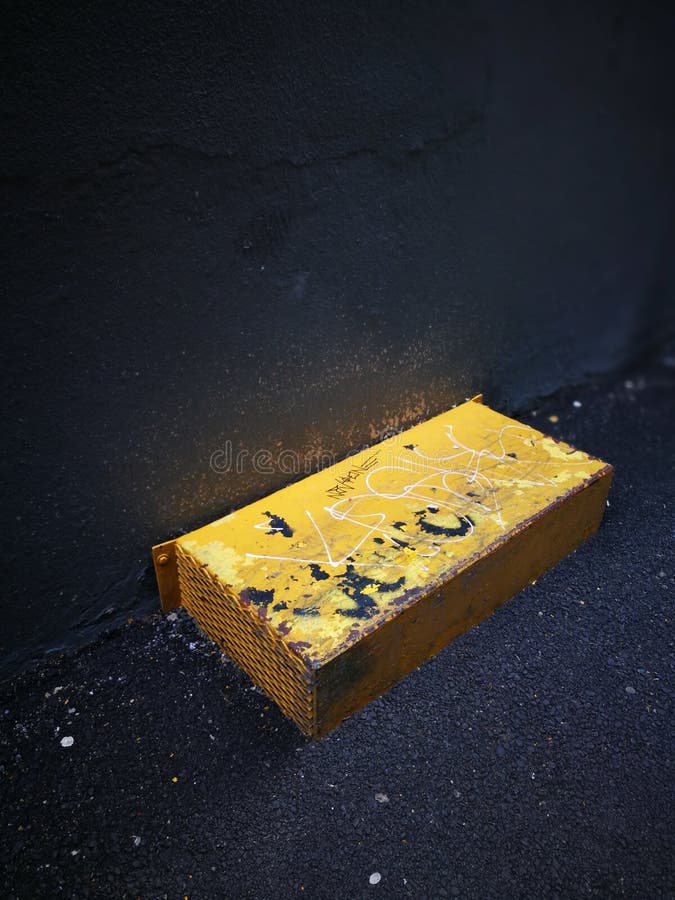 Block in yellow stock photo. Image of yellow, sign, city - 92833008