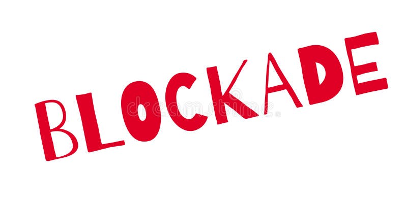 BLOCKADE Stempel vektor abbildung. Illustration von schliessen - 98726046