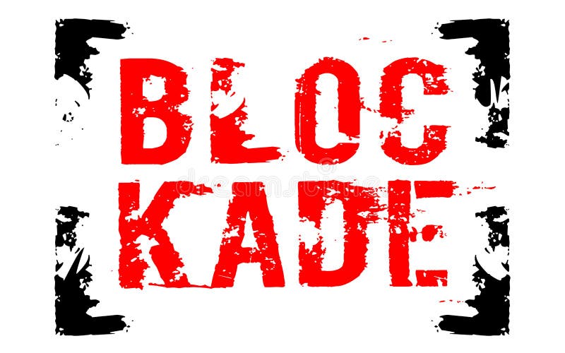 Blockade sticker stamp stock vector. Illustration of closure - 102046686