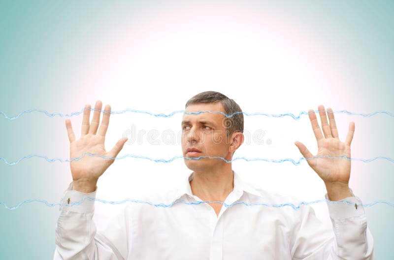 Blockaded zone stock image. Image of businessman, caucasian - 15550975