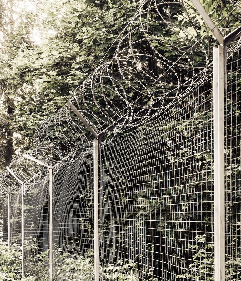 Blockaded zone stock photo. Image of fence, frontier - 60852318