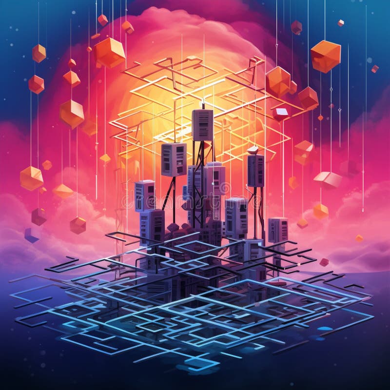 Blockchain Representation Stock Illustrations – 662 Blockchain Representation Stock ...