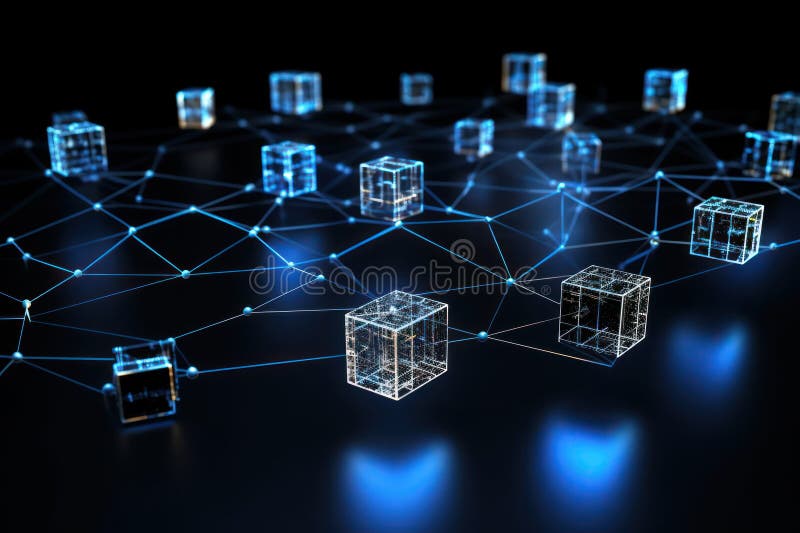 Blockchain Concept Background AI Generated Stock Illustration ... Blockchain Concept Background AI Generated Stock Illustration ...