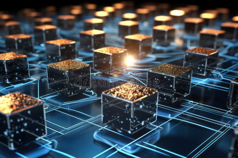 Blockchain Concept Background AI Generated Stock Illustration ... Blockchain Concept Background AI Generated Stock Illustration ...