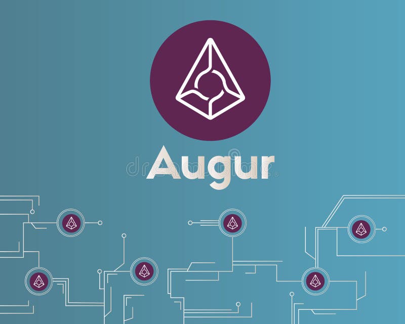 Blockchain Augur Cryptocurrency Networking Circuit Background Editorial Photography ...